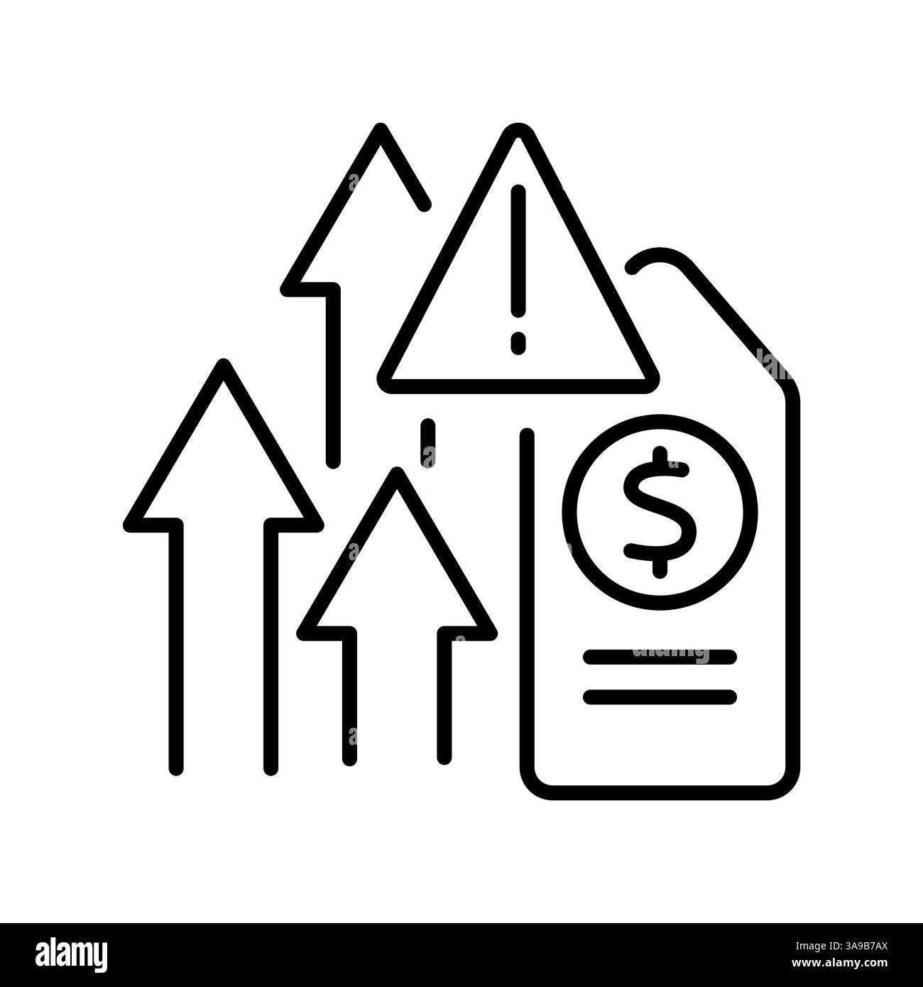 inflation line icon for digital and print projects. Minimal clean icons ...