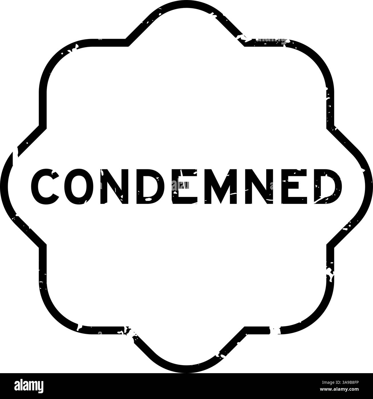 Grunge black condemnedd word square rubber seal stamp on white background Stock Vector Image ...