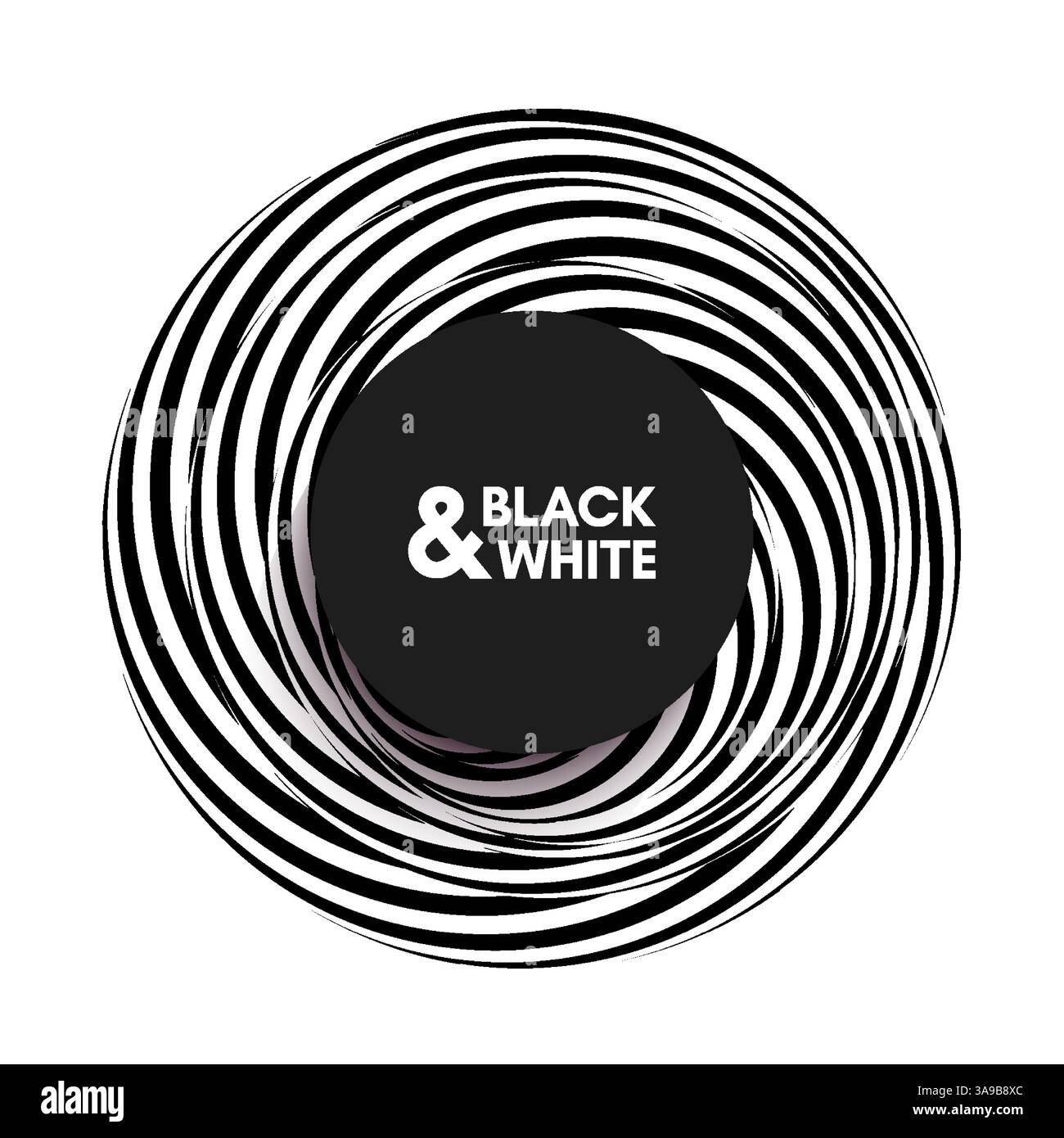 Abstract striped design element. Spiral, rotation and swirling movement. Vector illustration ...