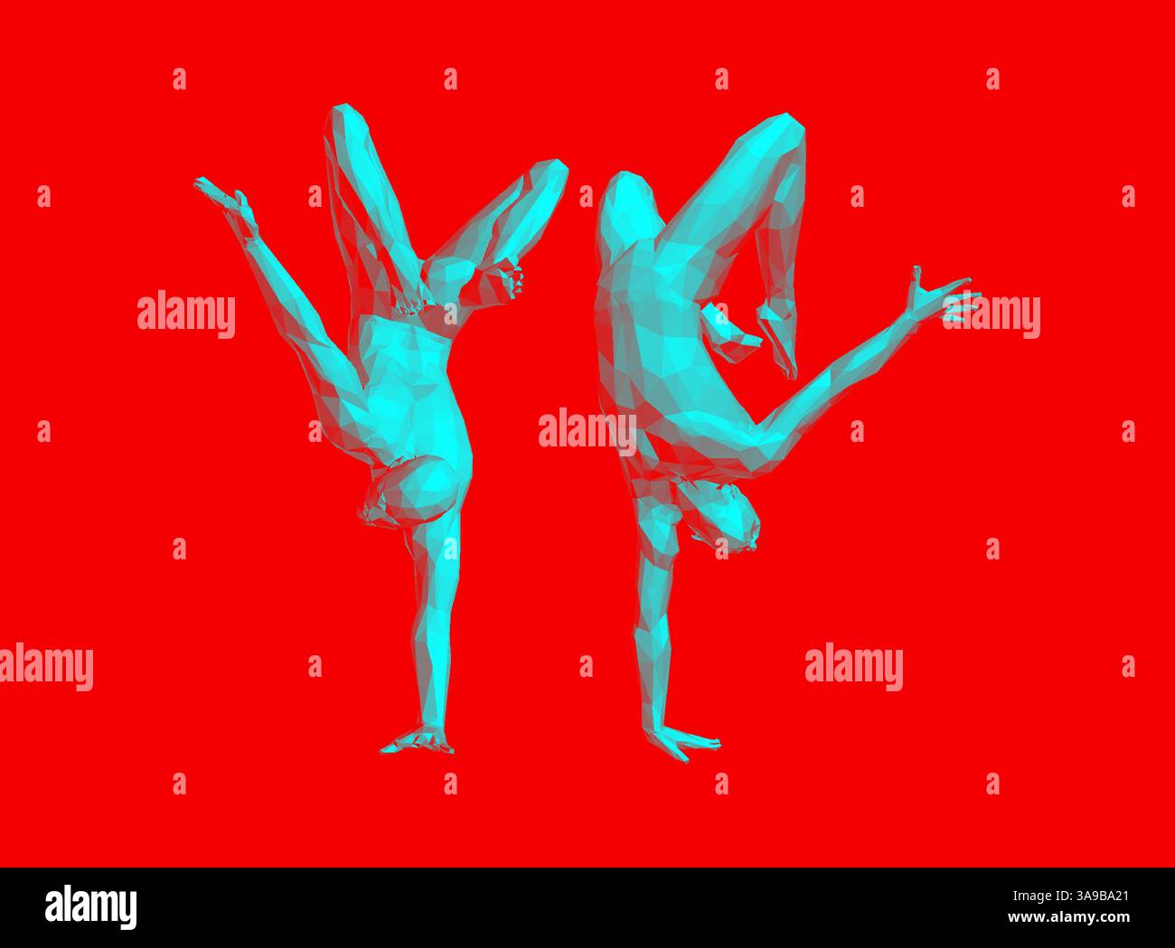 Gymnast balance one hand Stock Vector Images - Alamy