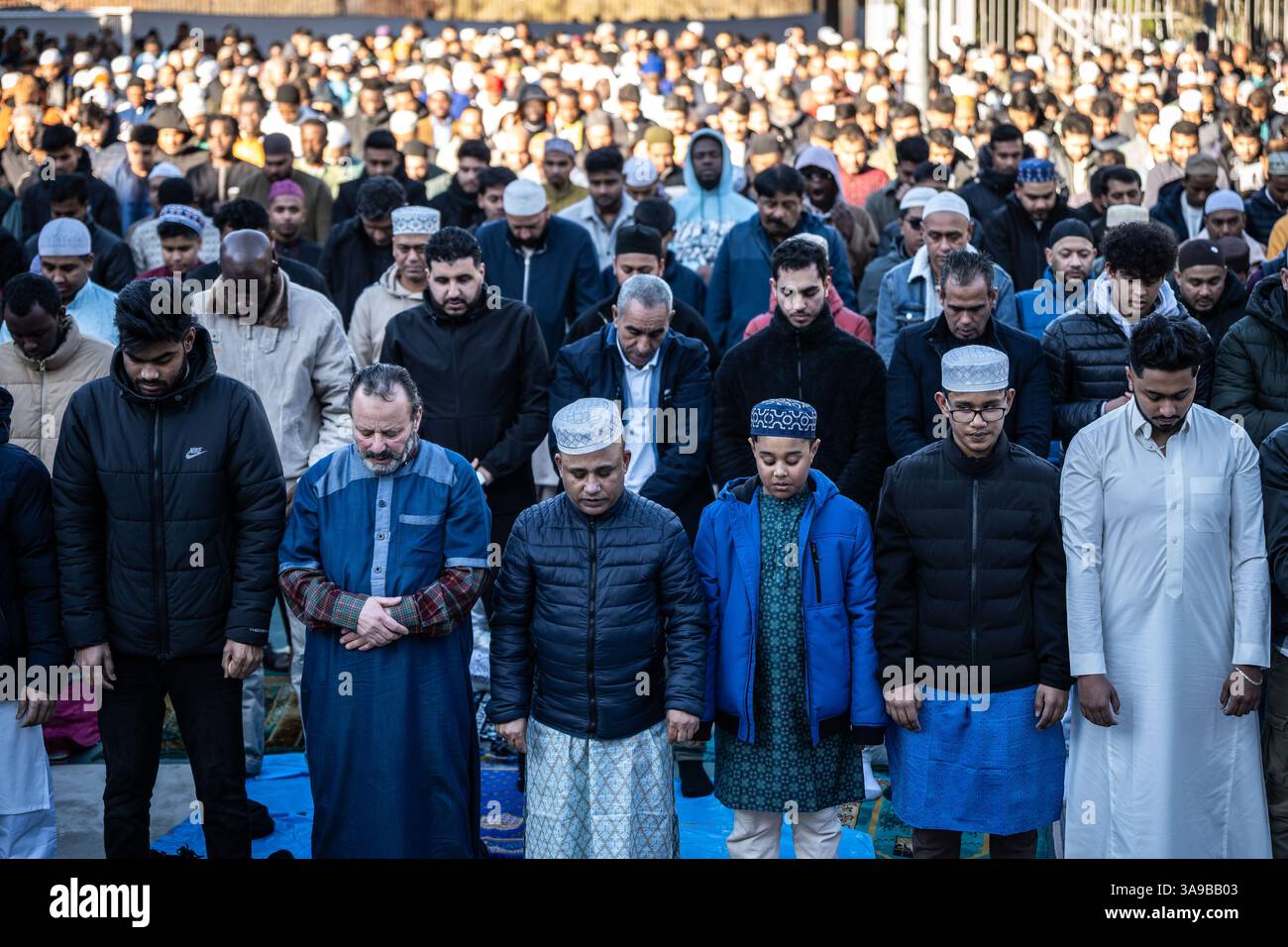 Madrid, Madrid, SPAIN. 30th Mar, 2025. Eid Al-Fitr prayer, a ...