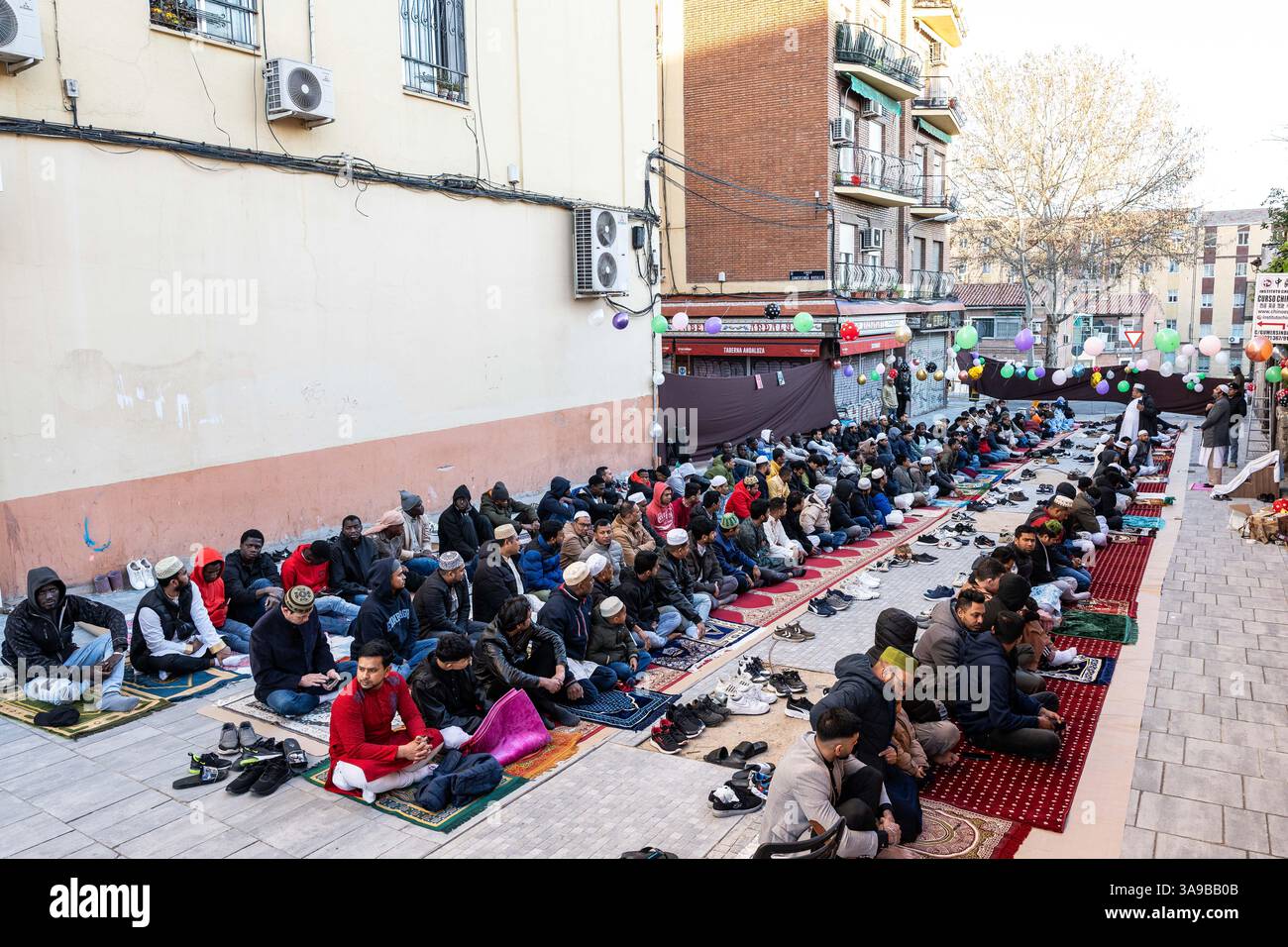 Madrid, Madrid, SPAIN. 30th Mar, 2025. Eid Al-Fitr prayer, a ...