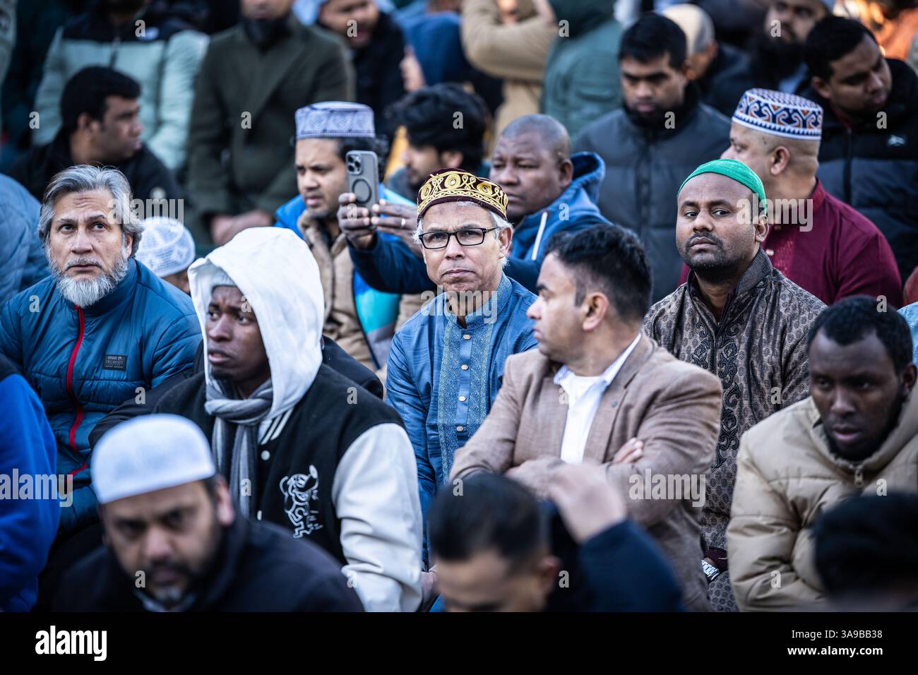 Madrid, Madrid, SPAIN. 30th Mar, 2025. Eid Al-Fitr prayer, a ...