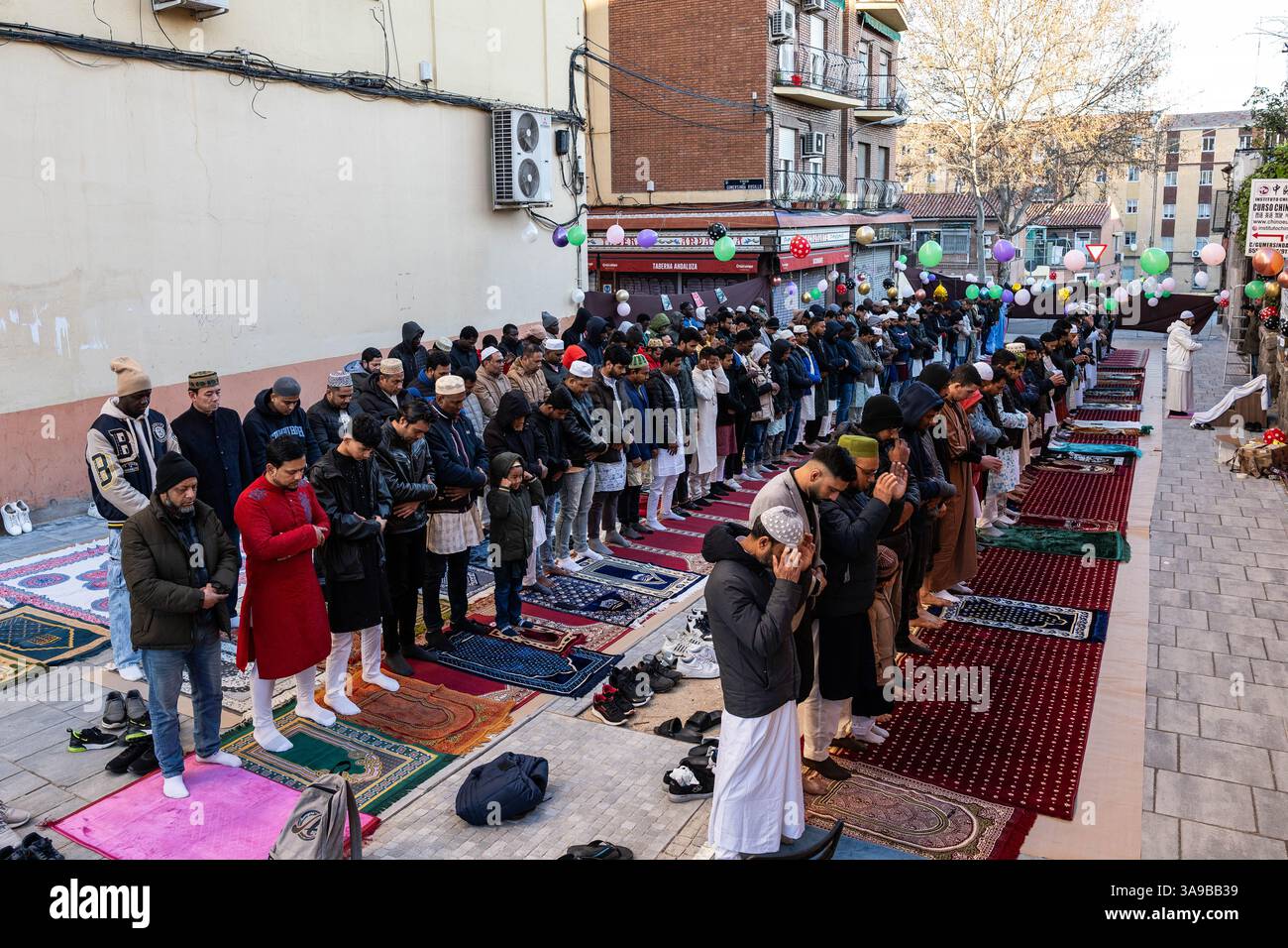 March 30, 2025, Madrid, Madrid, SPAIN: Eid Al-Fitr prayer, a ...