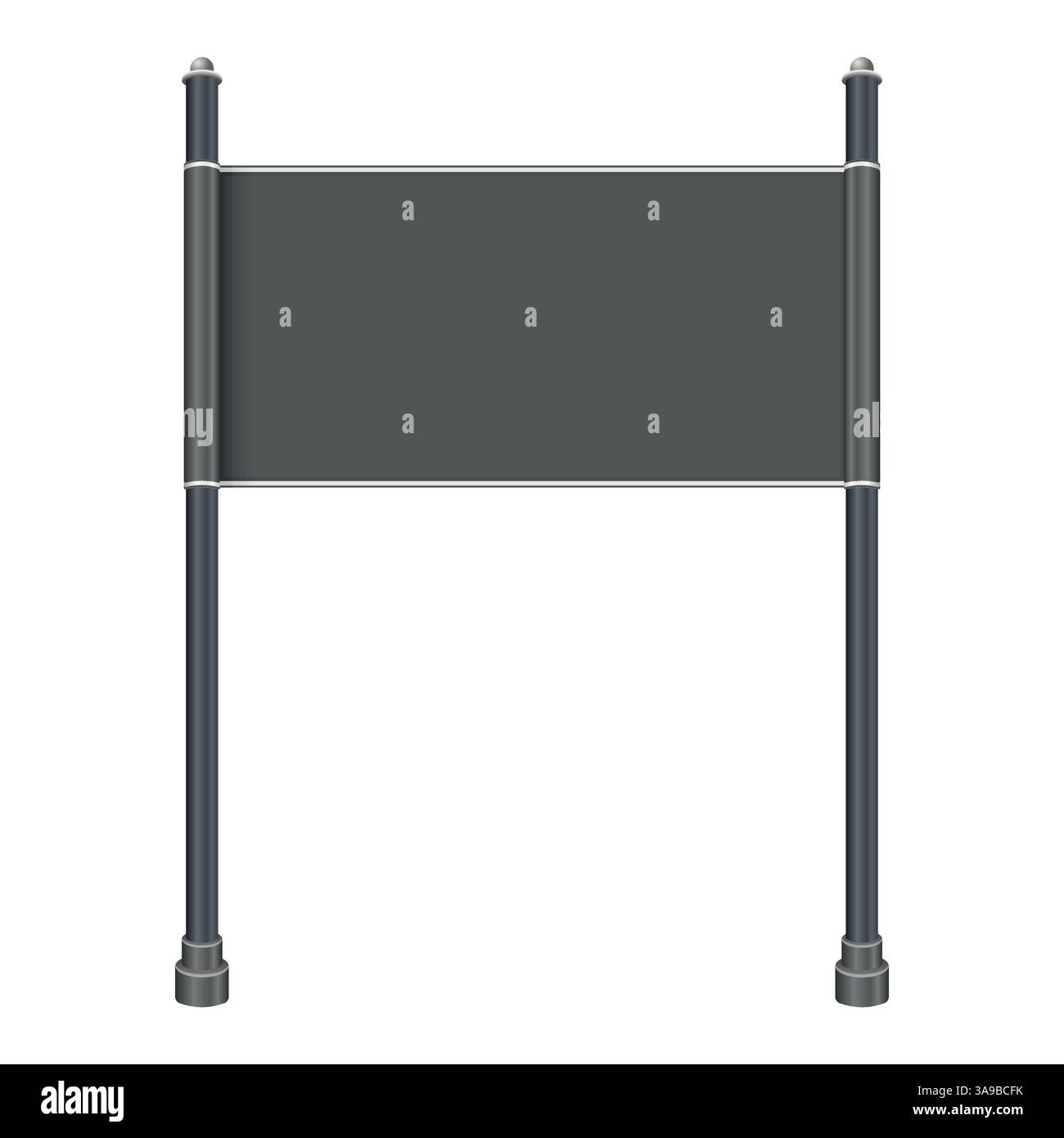 Blank Traffic gray Sign isolated on white background. Vector ...