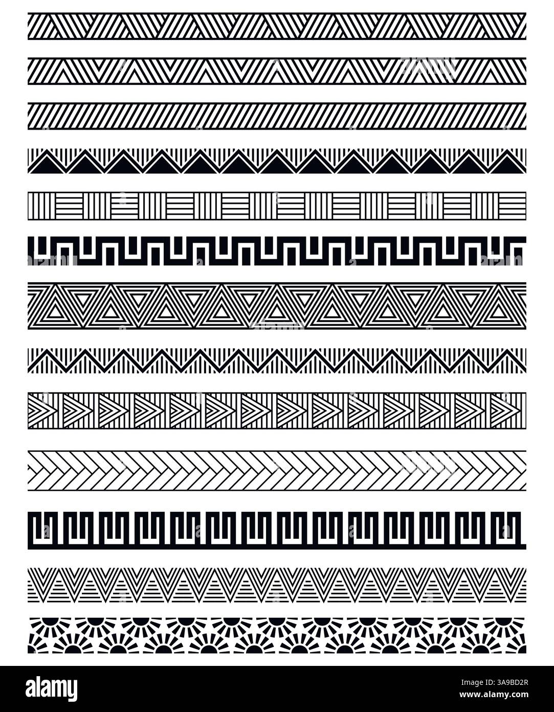 Seamless border decoration elements. Vector set Stock Vector Image & Art - Alamy