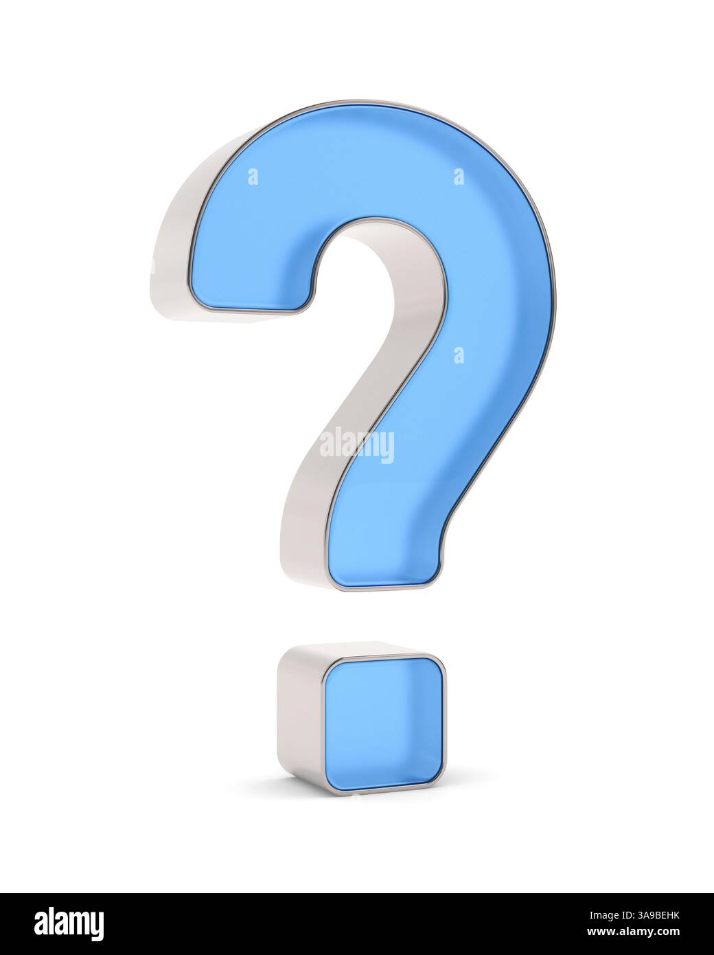 glass question mark on white background. Isolated 3D illustration Stock ...