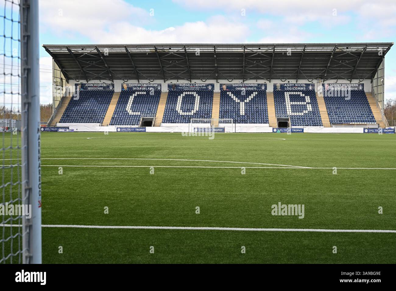 Falkirk, Scotland, UK. 30th March, 2025. A stadium view before the SPFL ...