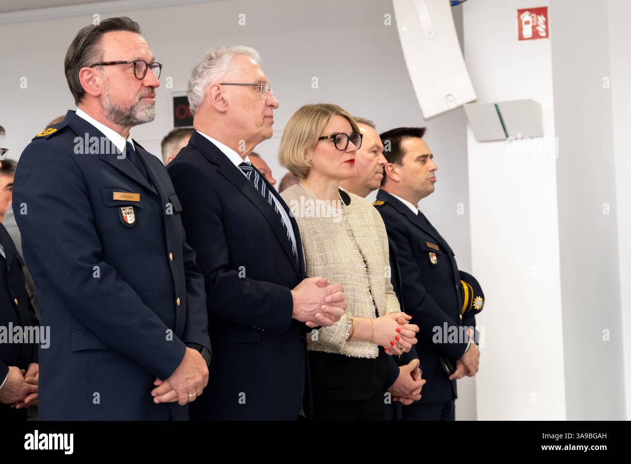 Augsburg, Bavaria, Germany - March 30, 2025: Bavarian Minister of the Interior Joachim Herrmann ...