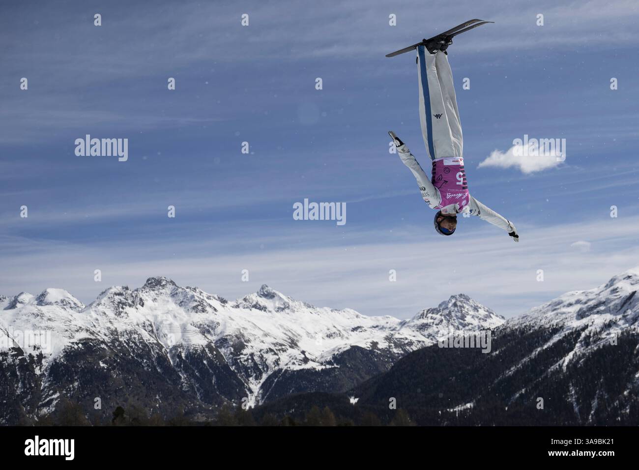 Christopher Lillis of the U.S. competes in the Aerials of the FIS ...