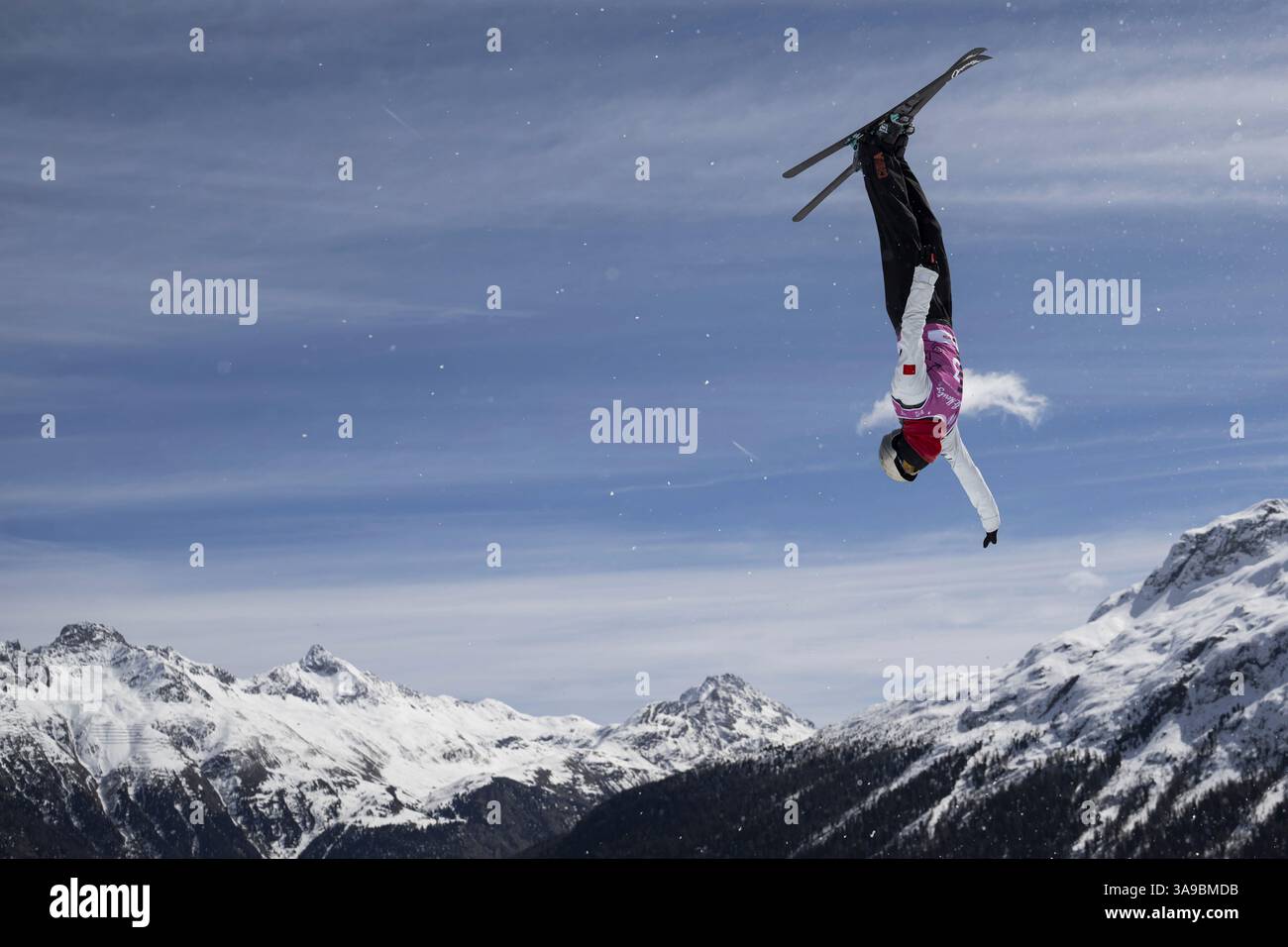 China's Xindi Wang competes in the Aerials of the FIS Snowboard ...