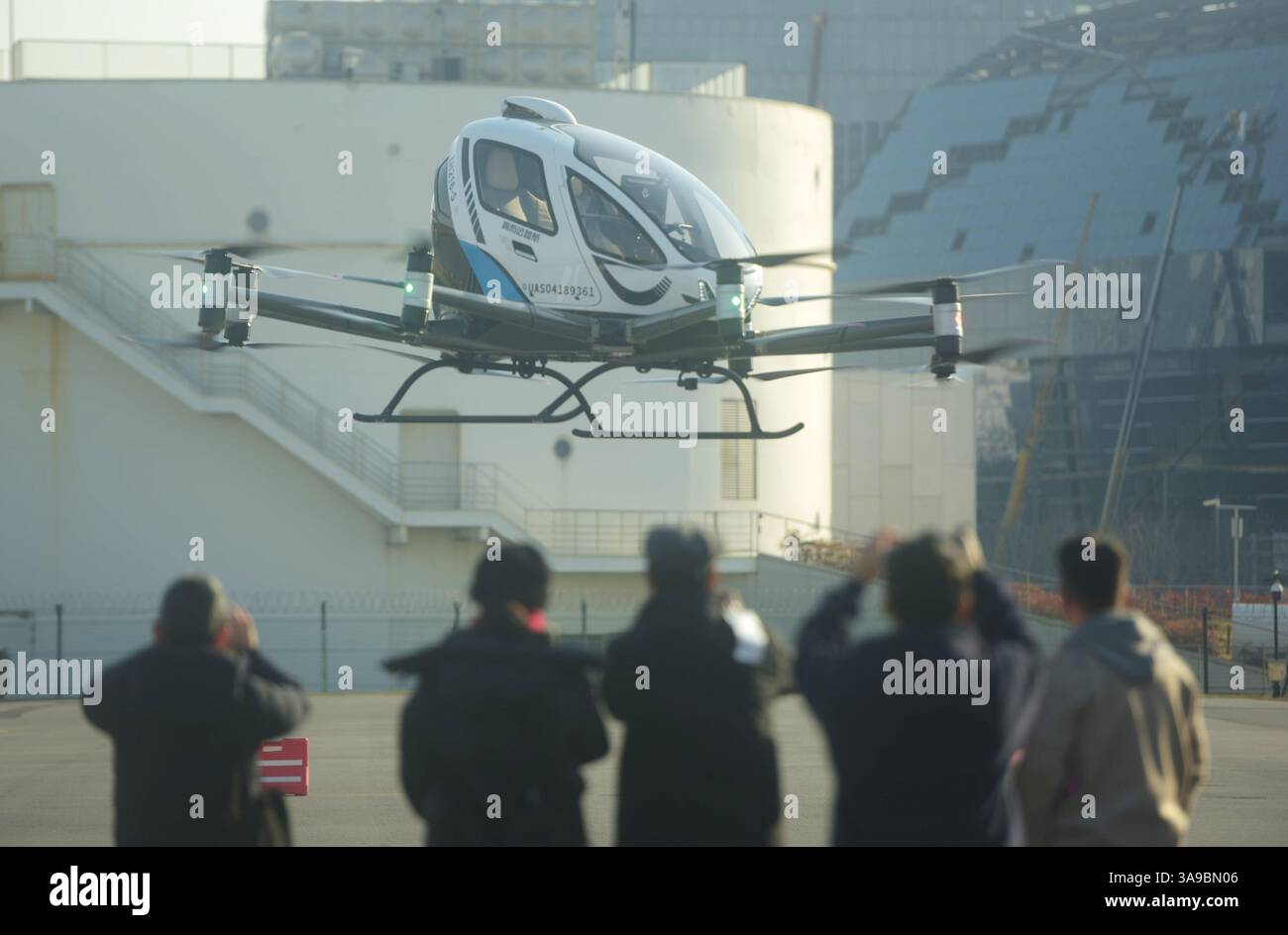 SHANGHAI, CHINA - JANUARY 16, 2025 - Guests watch Ehang Intelligent's ...