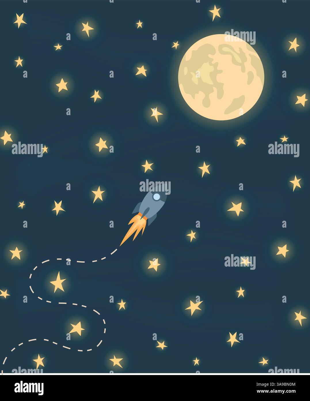Vintage fly me to the moon Stock Vector Images - Alamy