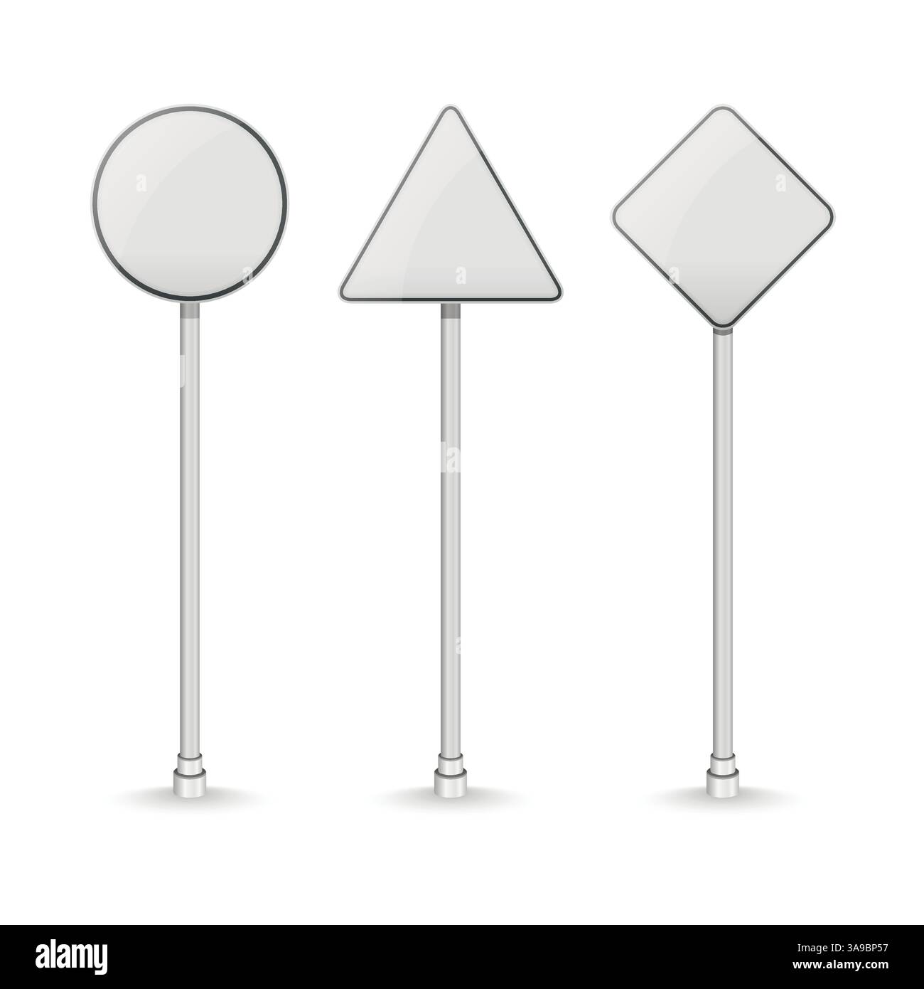 Road signs on white Stock Vector Images - Alamy