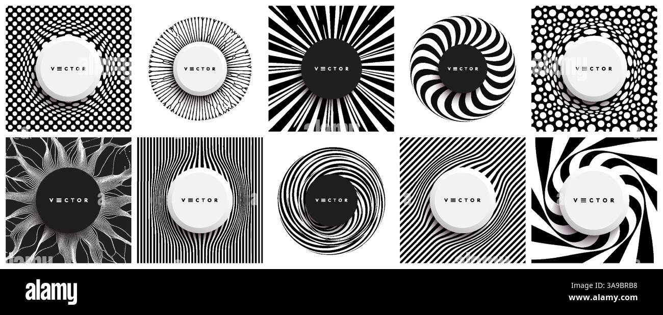 Collection for design. Background with convex hemisphere. Volumetric ...