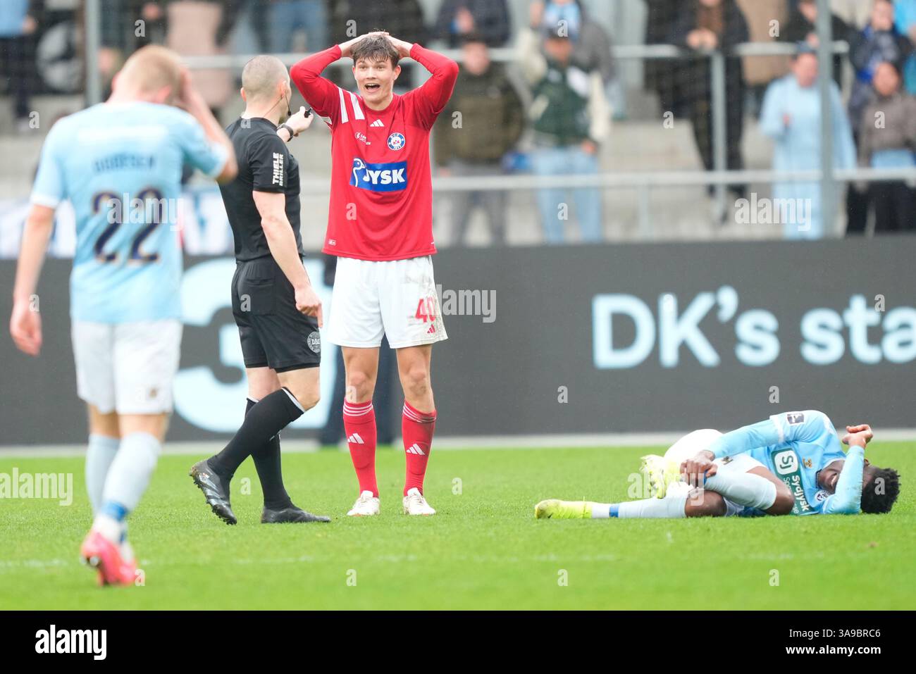 Haderslev, Denmark. 30th Mar, 2025. Superligakampen mellem Soenderjyske og Silkeborg IF paa ...