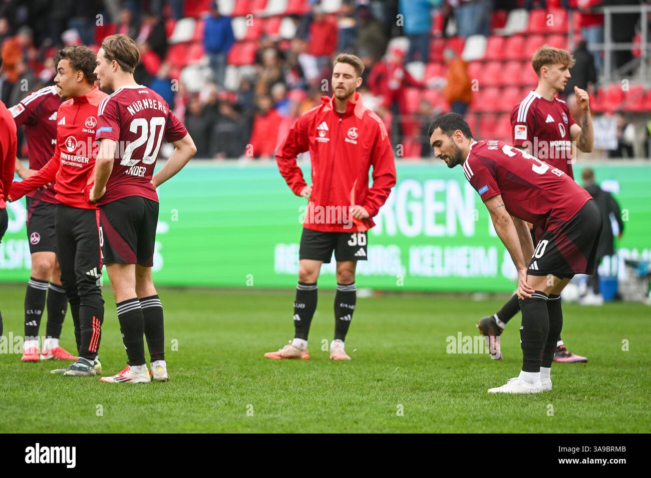 30 March 2025, Bavaria, Regensburg: Soccer: Bundesliga 2, Jahn ...