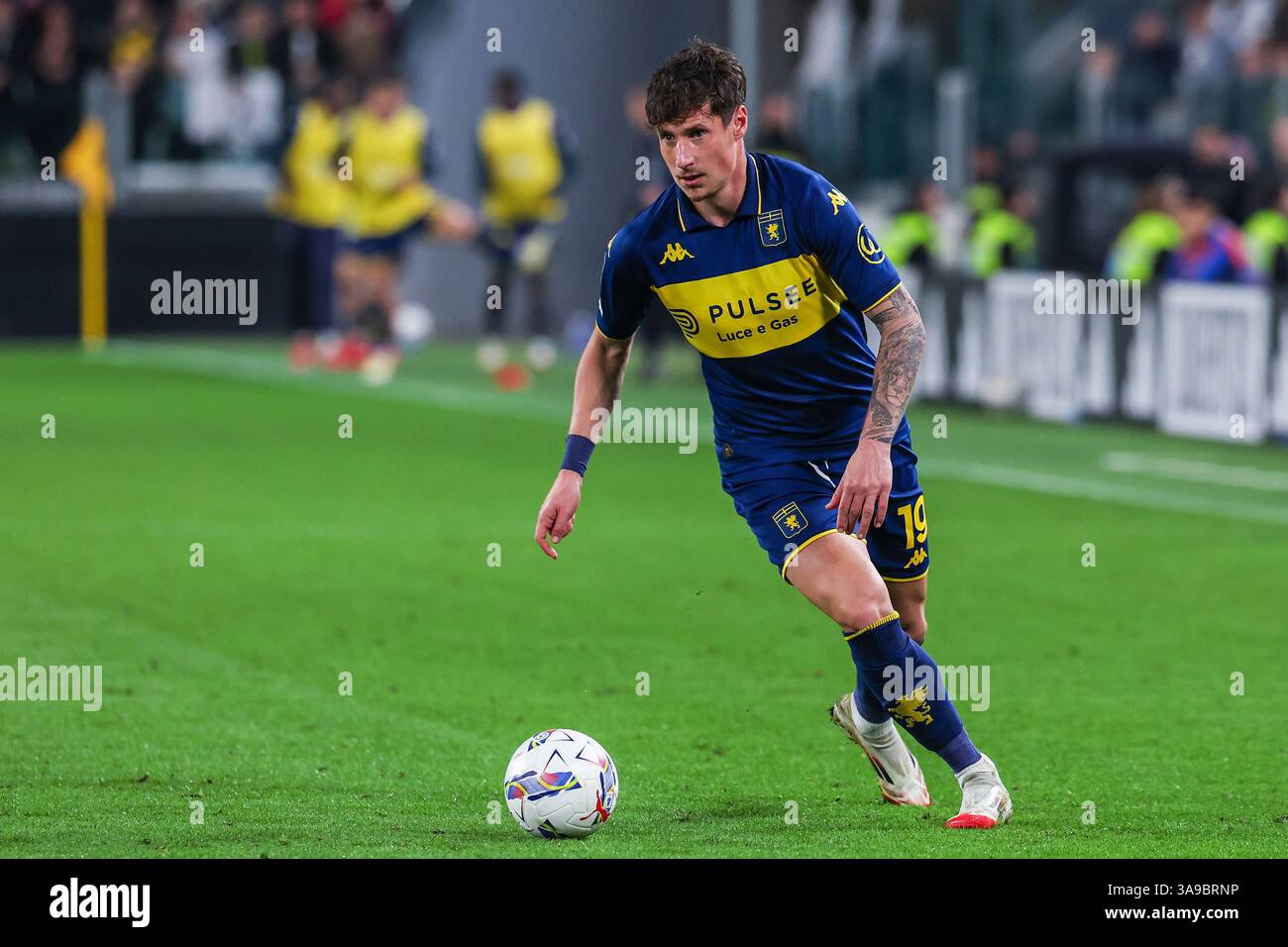 Turin, Italien. 29th Mar, 2025. Andrea Pinamonti of Genoa CFC seen in ...