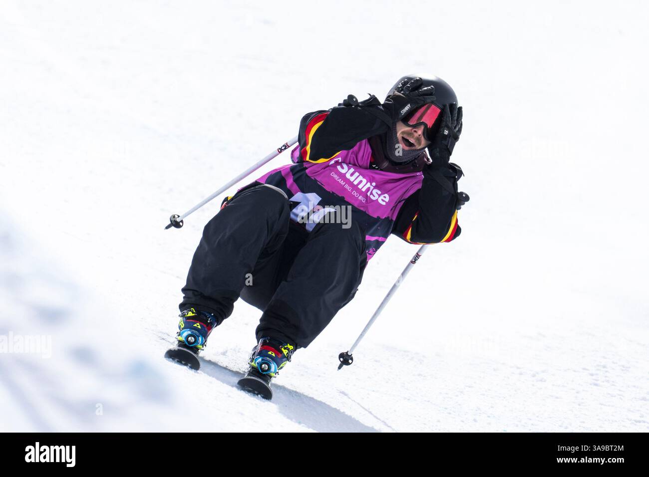 Canada's Dylan Marineau competes in the Freeski Halfpipe of the FIS ...