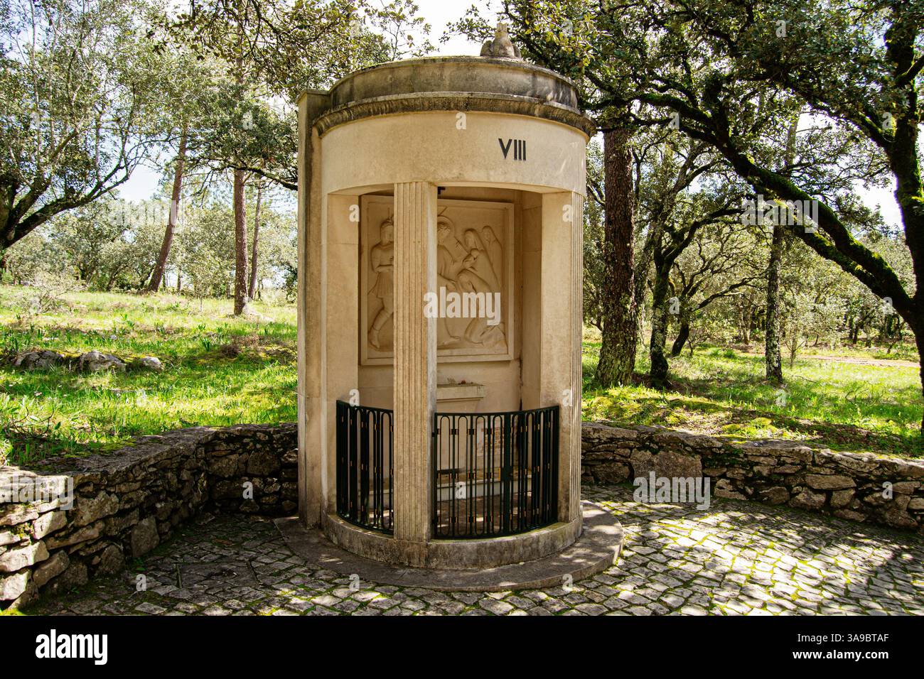 Fatima, Portugal - March 24, 2025: A stone monument standing amidst ...