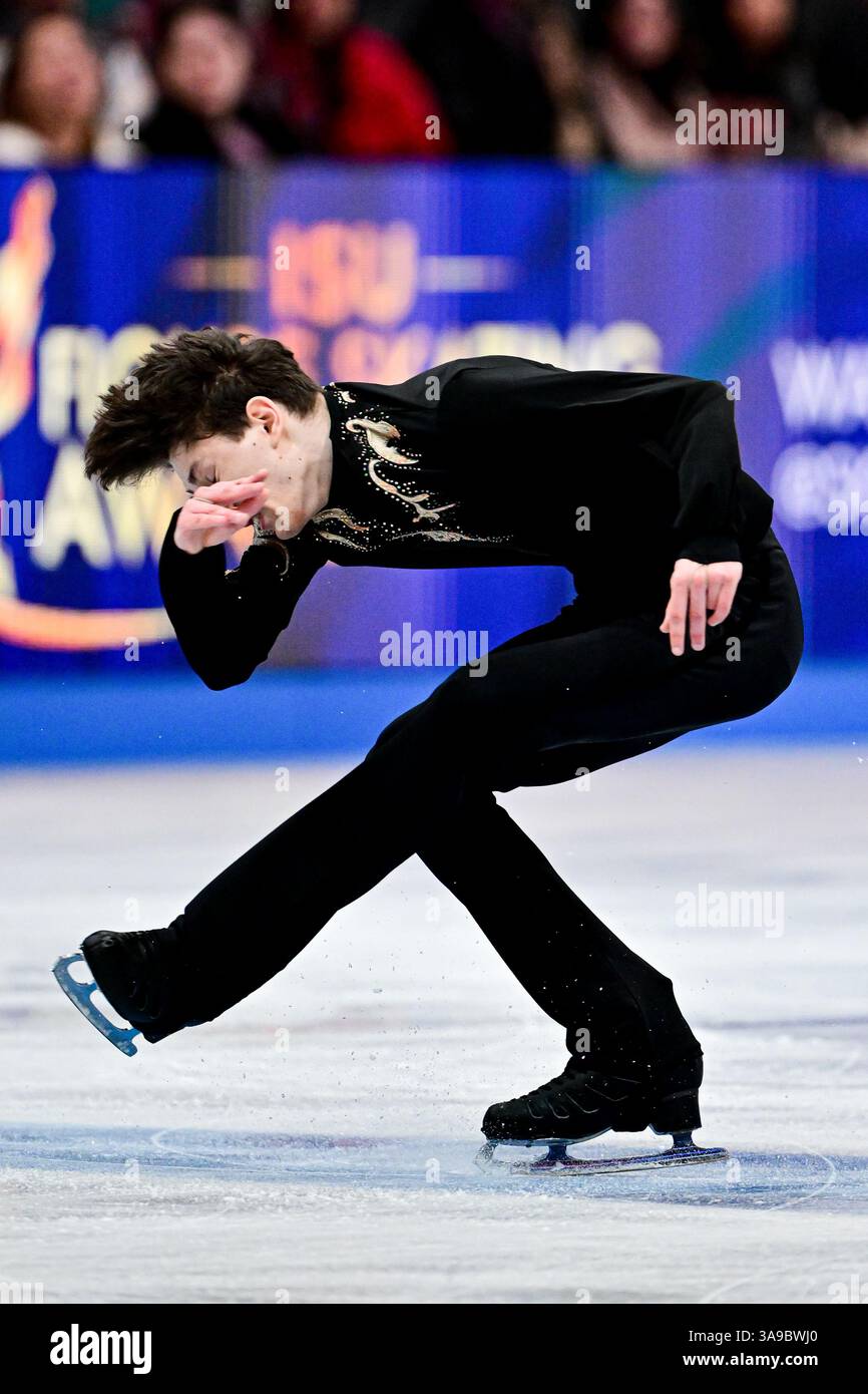 Adam HAGARA (SVK), during Men Free Skating, at the ISU World Figure ...