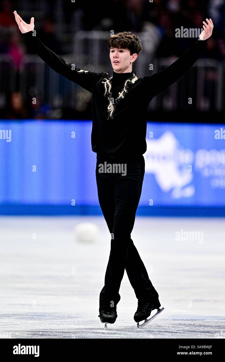 Adam HAGARA (SVK), during Men Free Skating, at the ISU World Figure ...