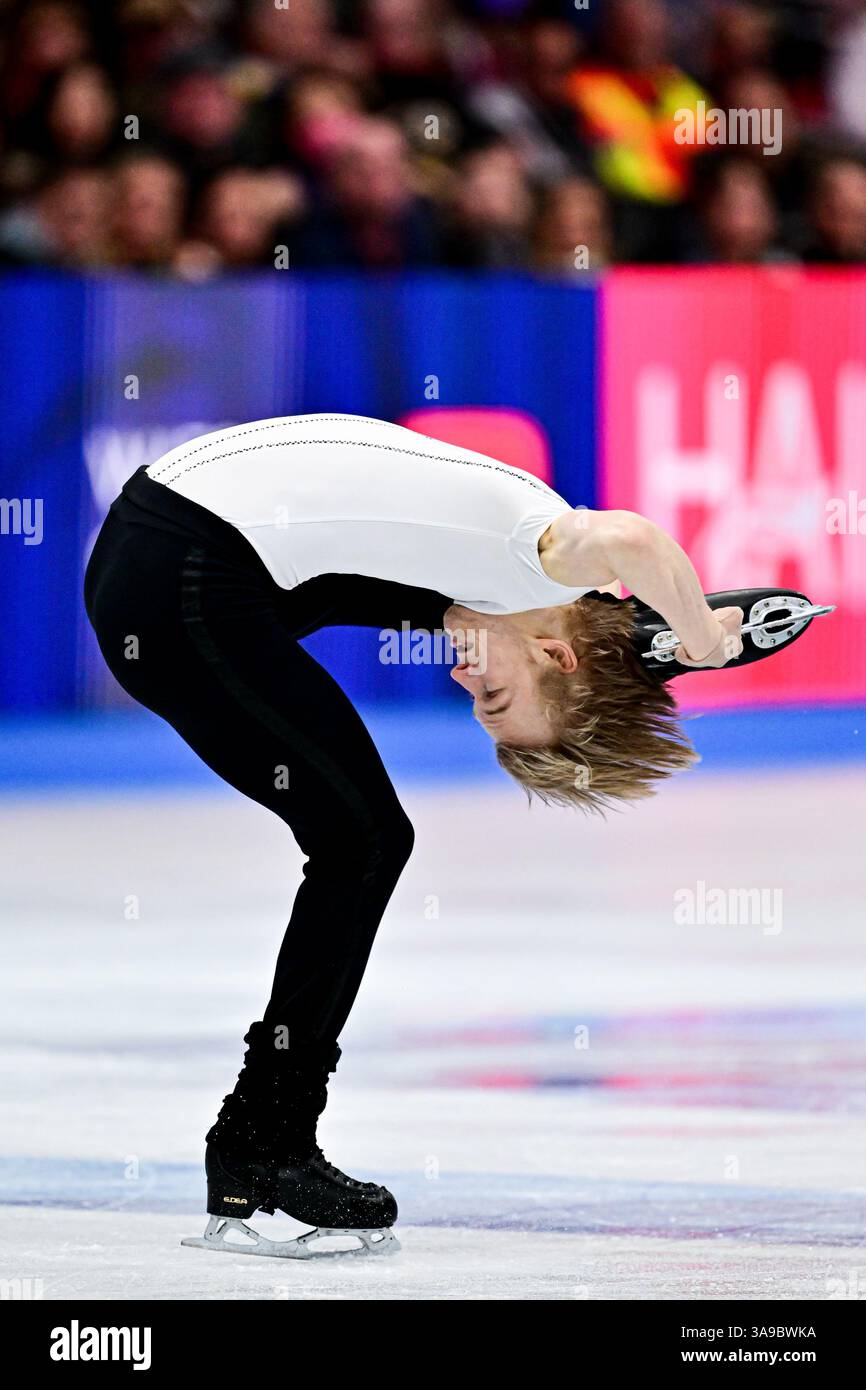 Daniel GRASSL (ITA), during Men Free Skating, at the ISU World Figure ...