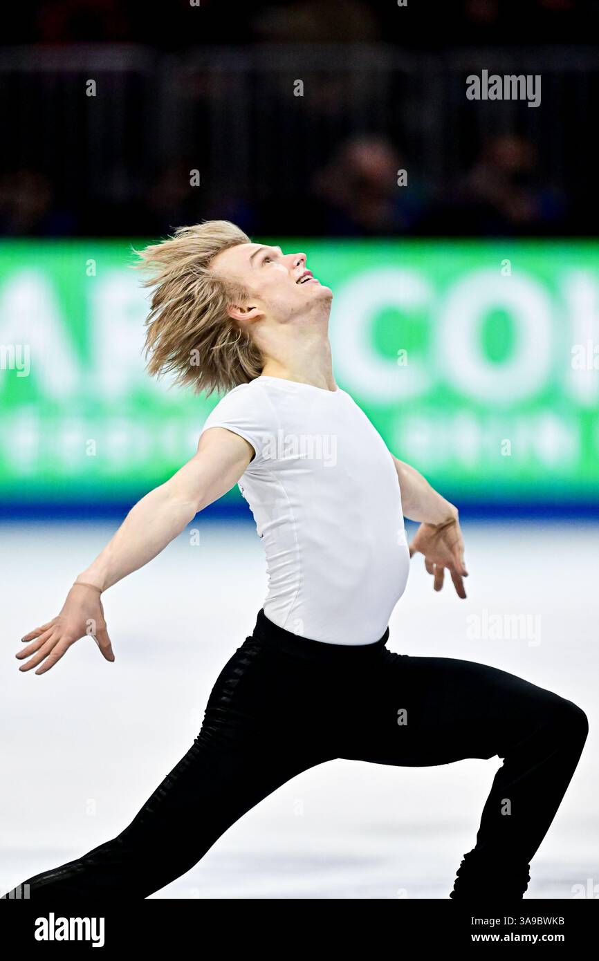 Daniel GRASSL (ITA), during Men Free Skating, at the ISU World Figure ...