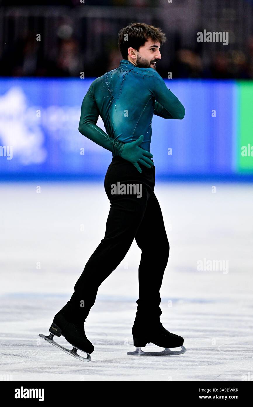 Kevin AYMOZ (FRA), during Men Free Skating, at the ISU World Figure ...