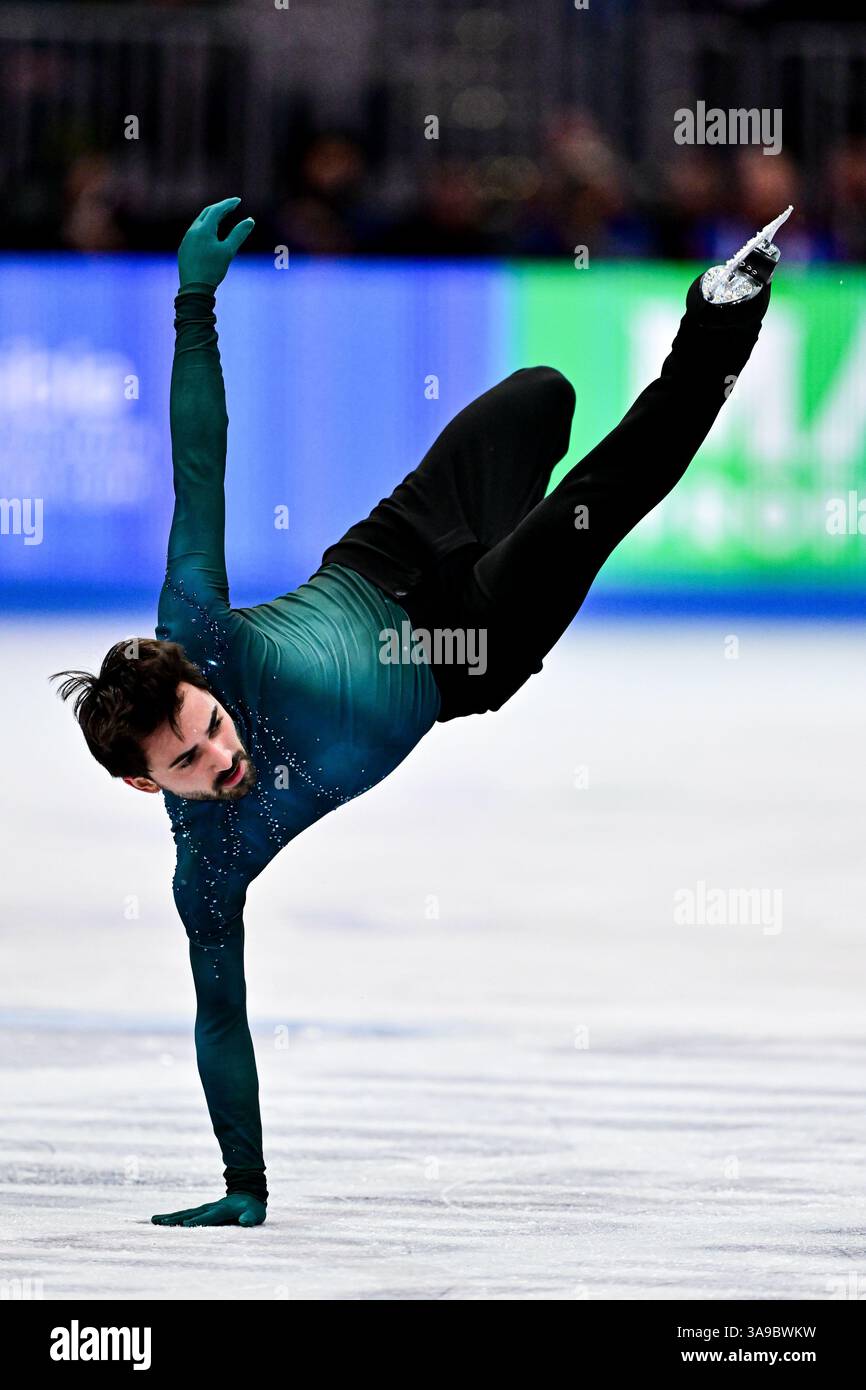 Kevin AYMOZ (FRA), during Men Free Skating, at the ISU World Figure ...