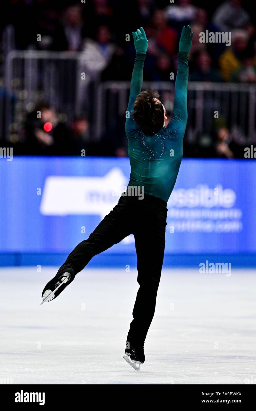 Kevin AYMOZ (FRA), during Men Free Skating, at the ISU World Figure ...