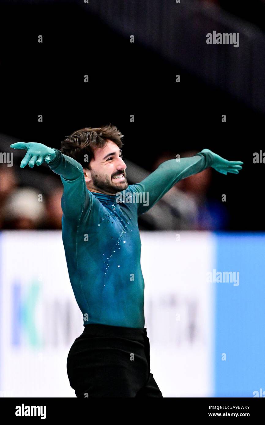 Kevin AYMOZ (FRA), during Men Free Skating, at the ISU World Figure ...