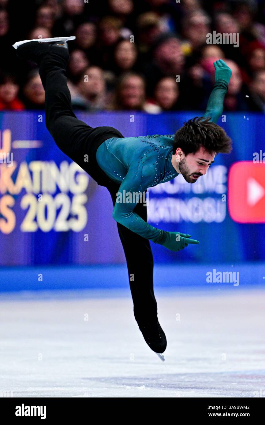 Kevin AYMOZ (FRA), during Men Free Skating, at the ISU World Figure ...