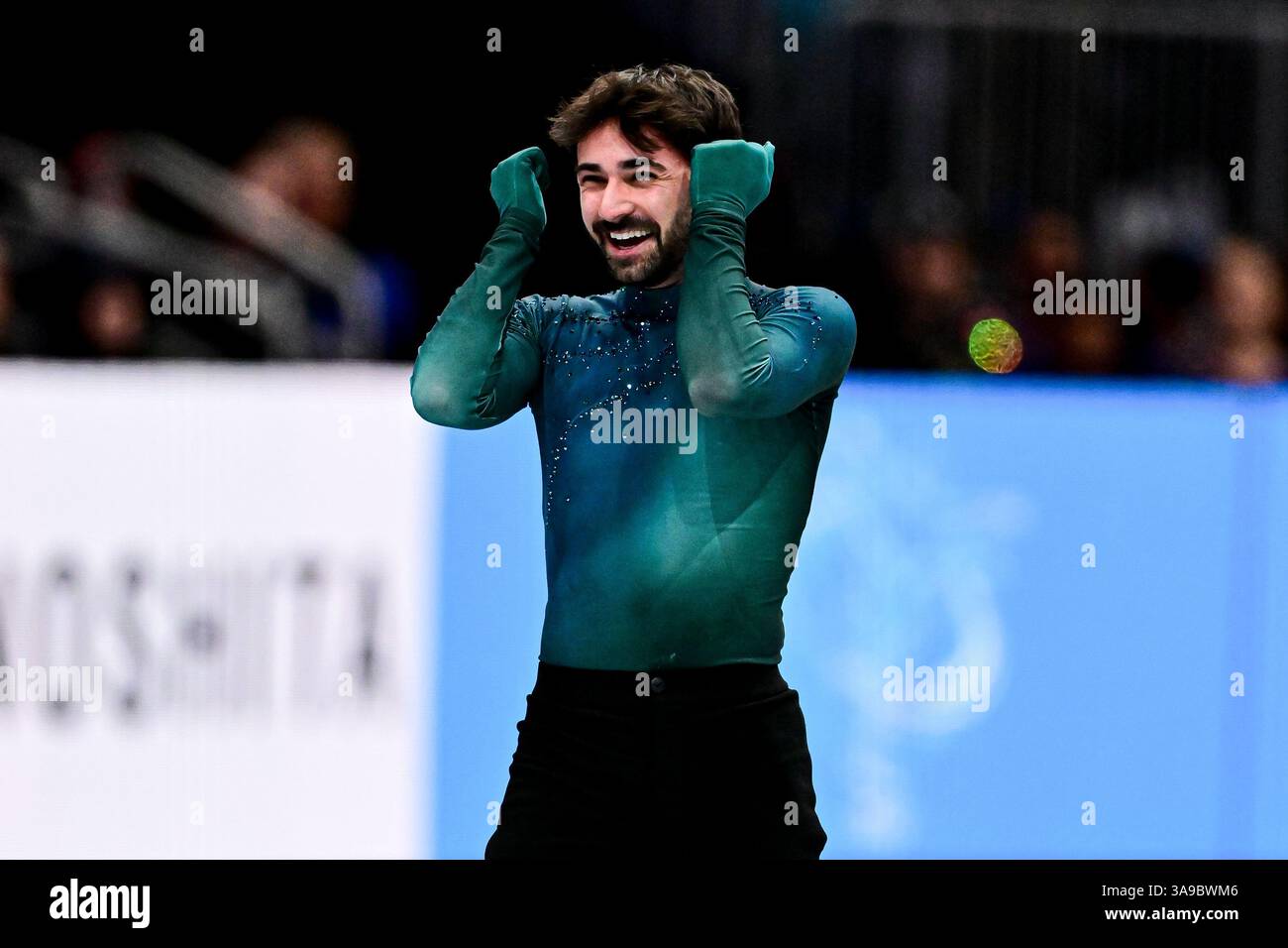 Kevin AYMOZ (FRA), during Men Free Skating, at the ISU World Figure ...
