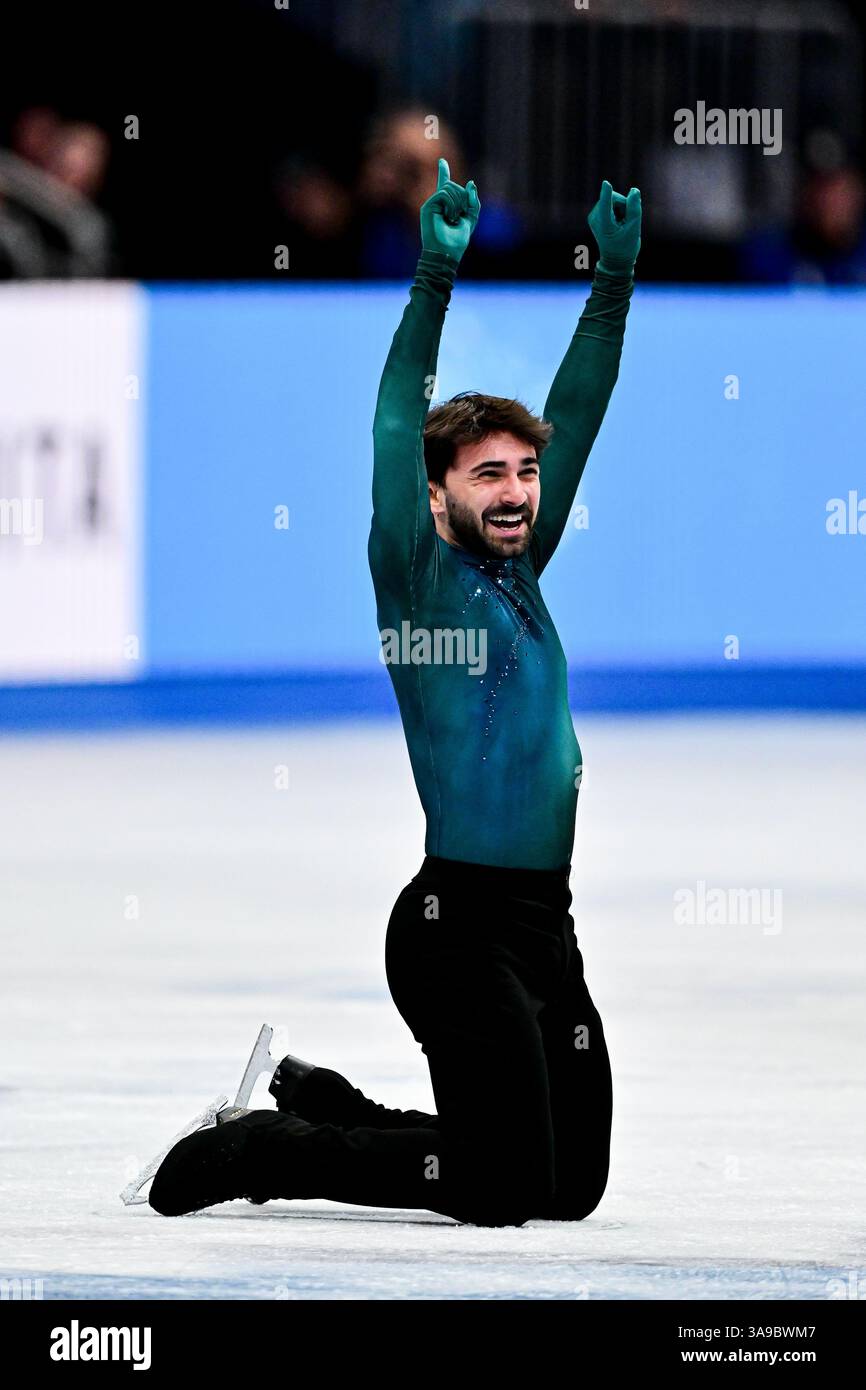 Kevin AYMOZ (FRA), during Men Free Skating, at the ISU World Figure ...