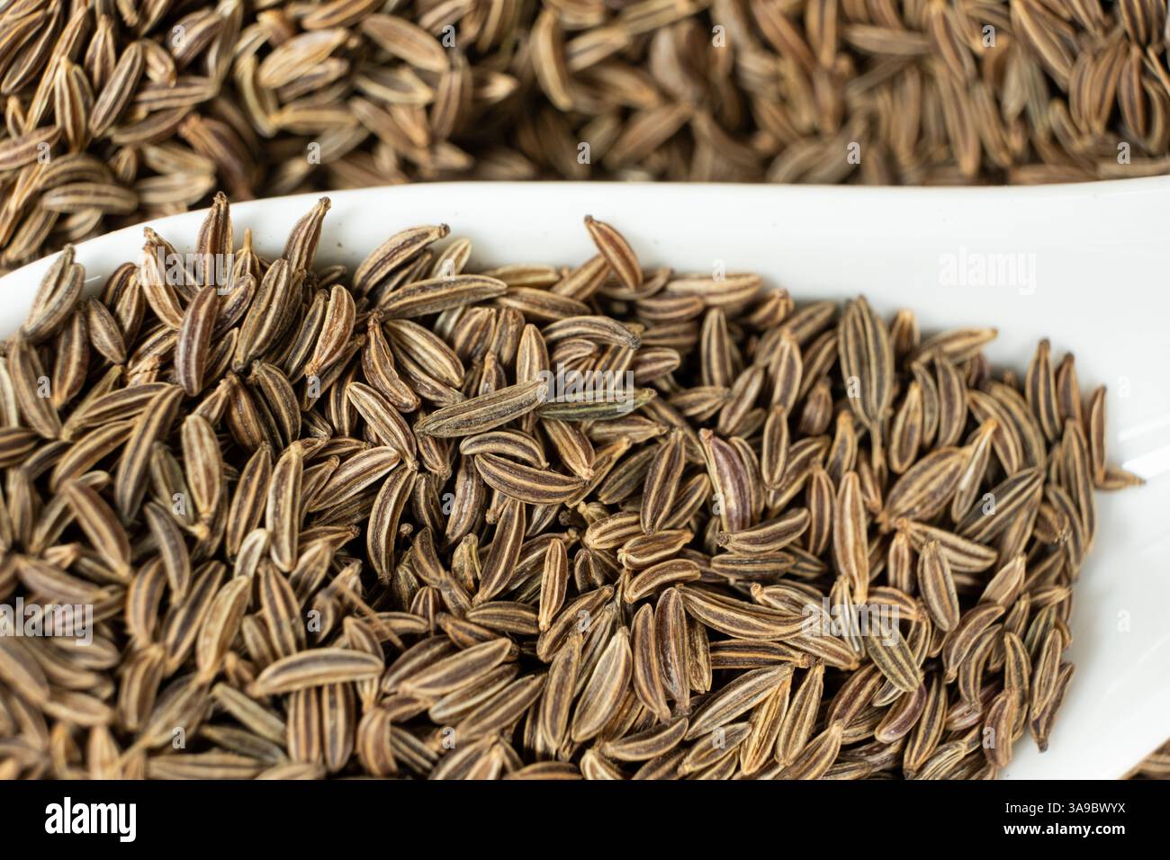Whole cumin seeds Carum carvi L. in a spoon close-up Stock Photo - Alamy