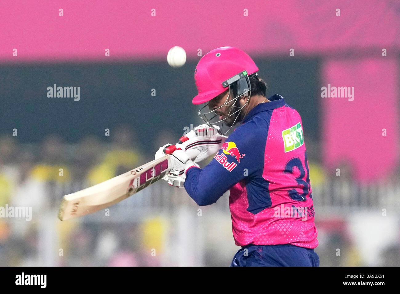 Rajasthan Royals' Nitish Rana bats during the Indian Premier League ...