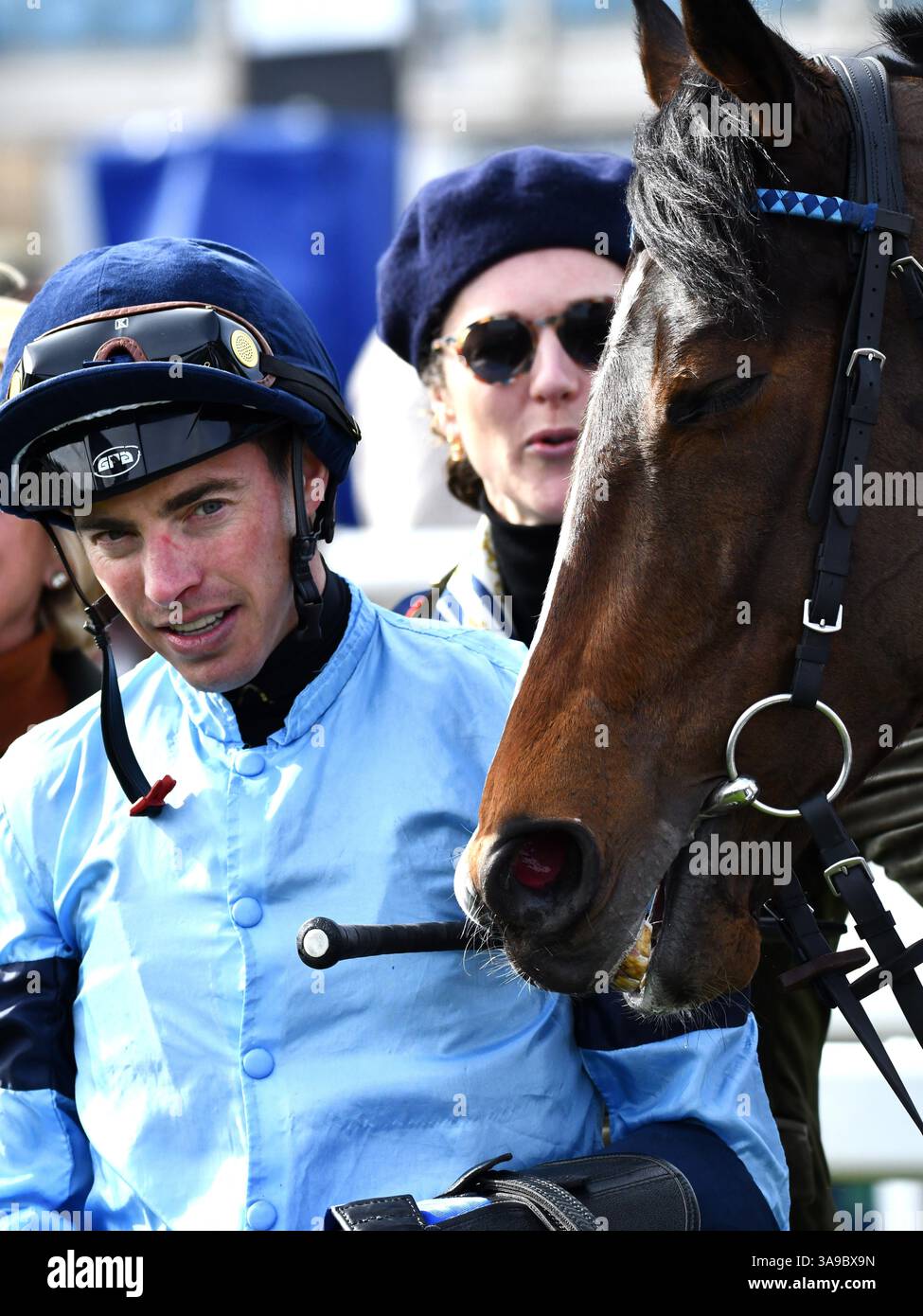 racehorse Spycatcher and jockey James Doyle Stock Photo - Alamy