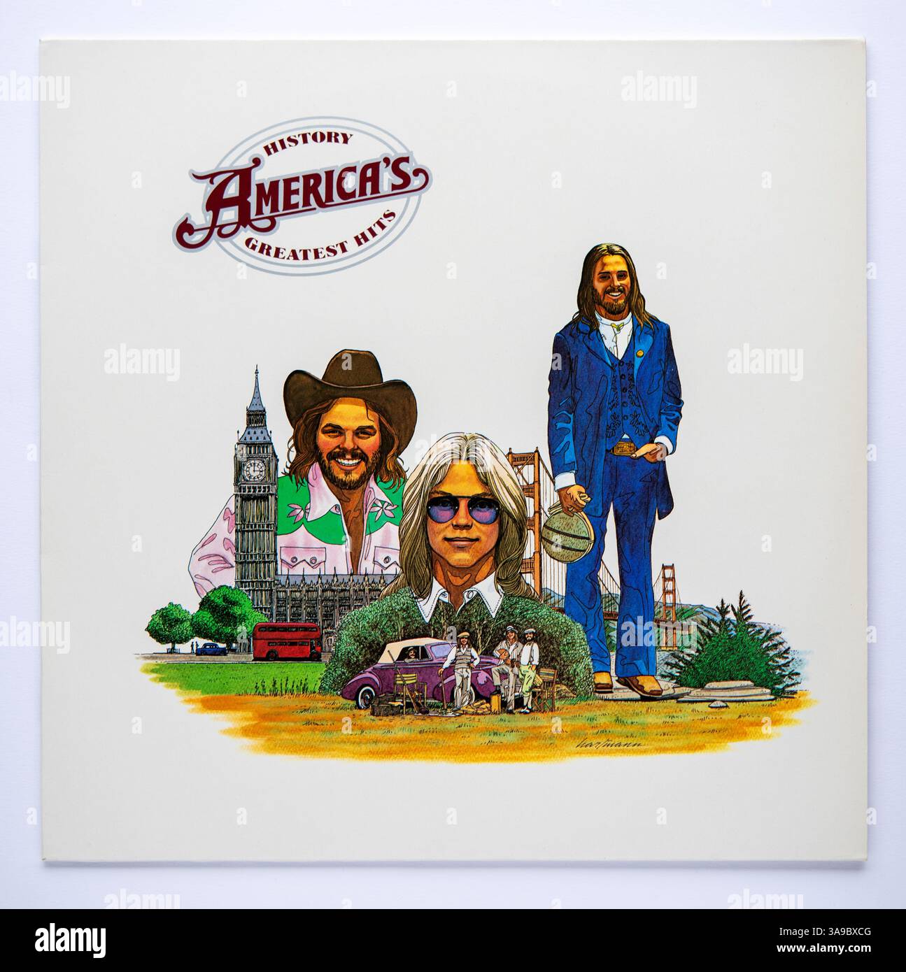 LP cover of History America's Greatest Hits, a compilation album by the ...