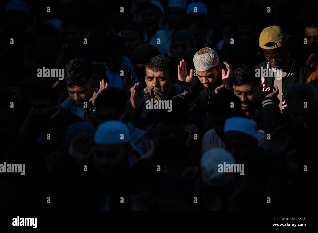 Madrid, Spain. 30th Mar, 2025. Members of the Muslim community in ...