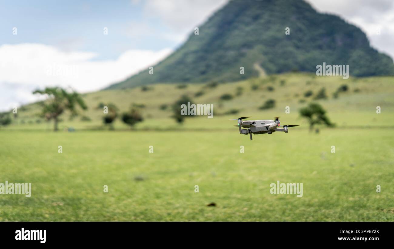 Cinematic drone footage flying over hi-res stock photography and images ...