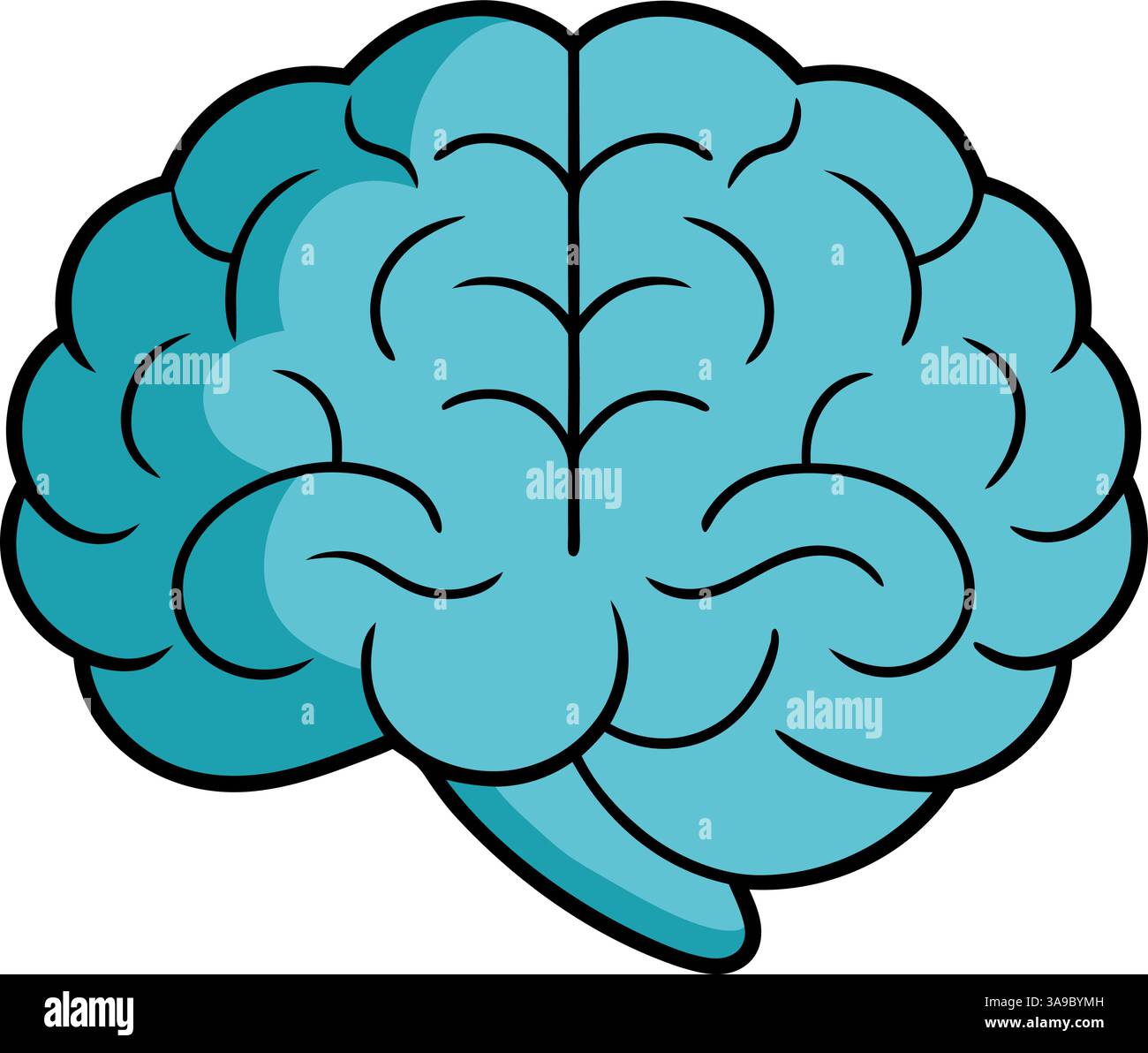 Blue human brain vector illustration Stock Vector Image & Art - Alamy