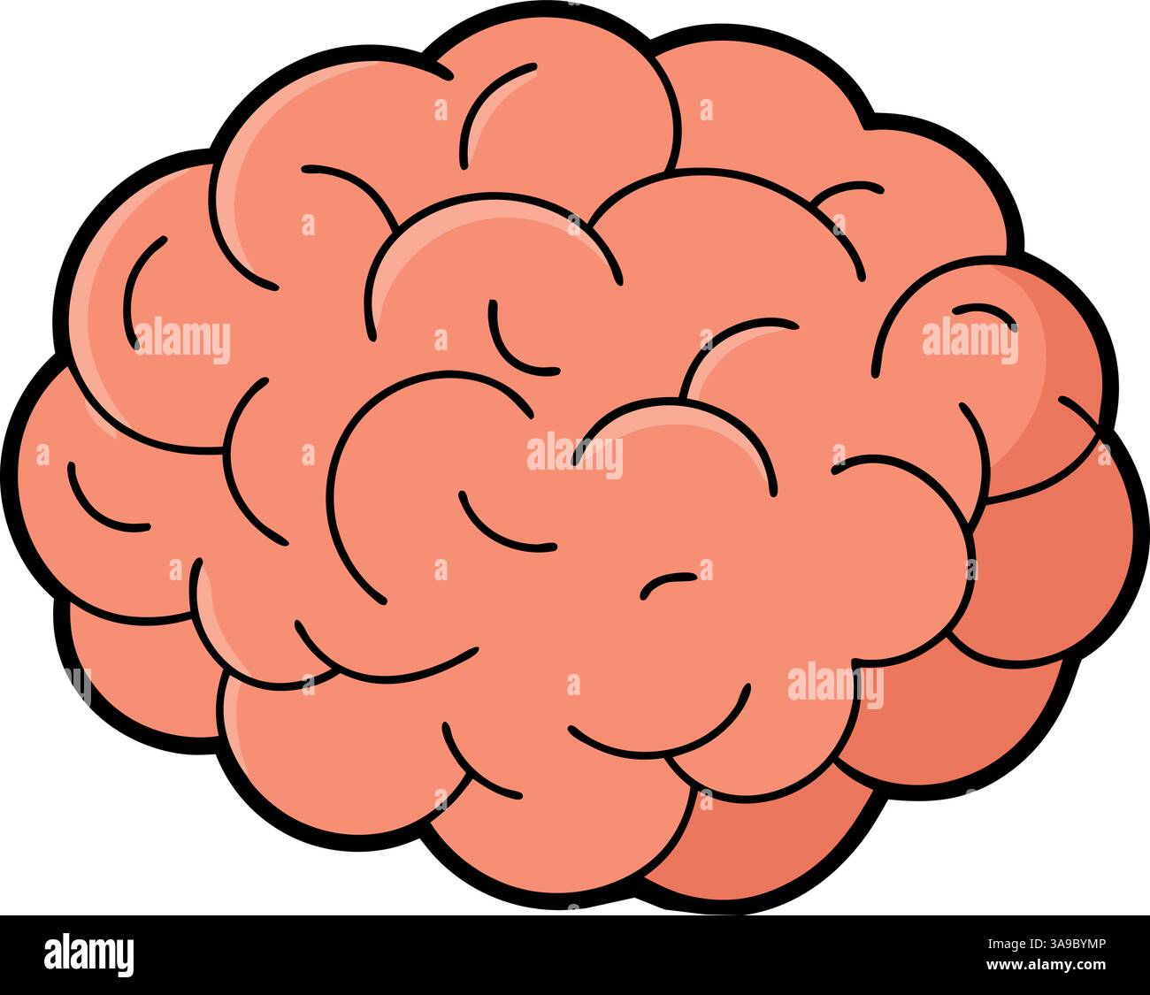 Cartoon human brain vector illustration Stock Vector Image & Art - Alamy