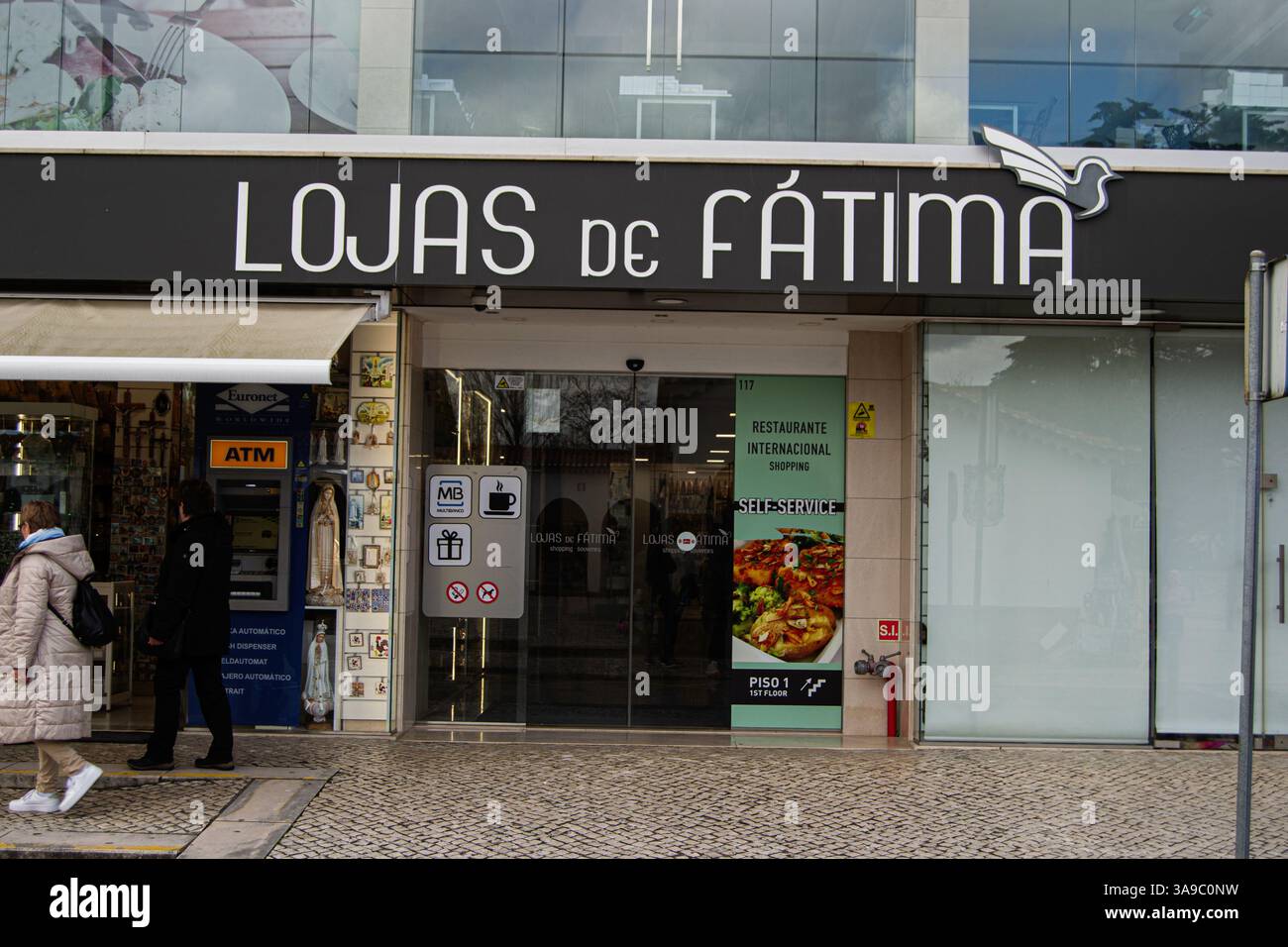Fatima, Portugal - March 24, 2025: A bustling entrance to Lojas de ...