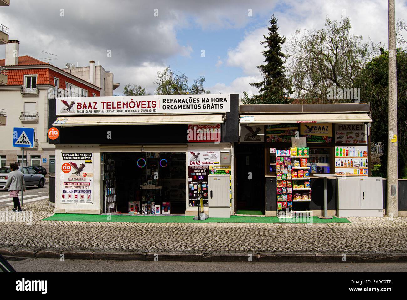 Fatima, Portugal - March 24, 2025: Small convenience store with various ...