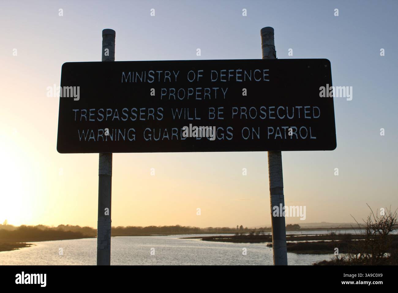 Ministry of Defence Sign on Coastal Path Stock Photo - Alamy