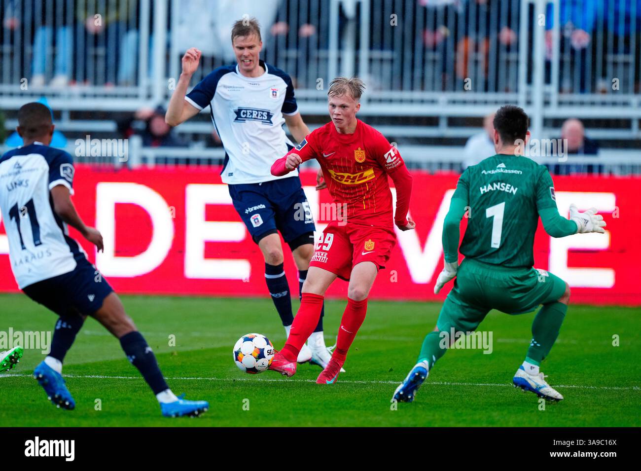 Aarhus, Denmark. 30th Mar, 2025. Superligakampen mellem AGF og FC ...