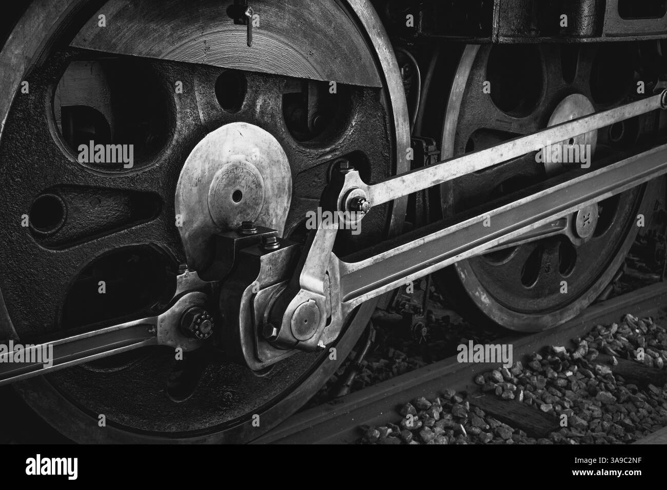 Drive rod, Eccentric Crank, Old steam train wheel mechanical parts ...