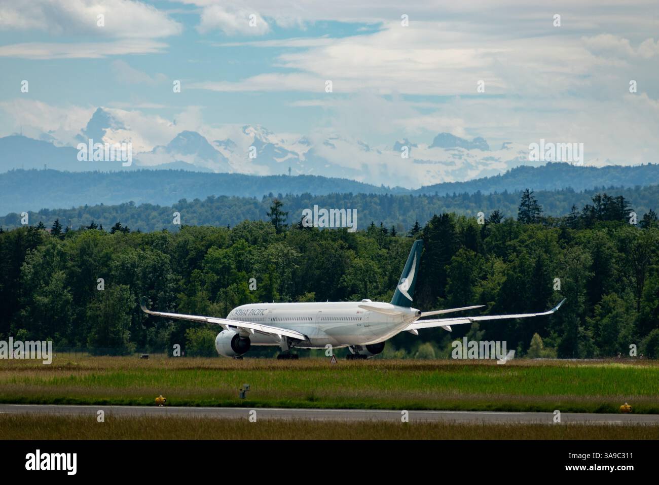 Zurich, Switzerland, June 16, 2024 B-LXH Cathay Pacific Airbus A350 ...