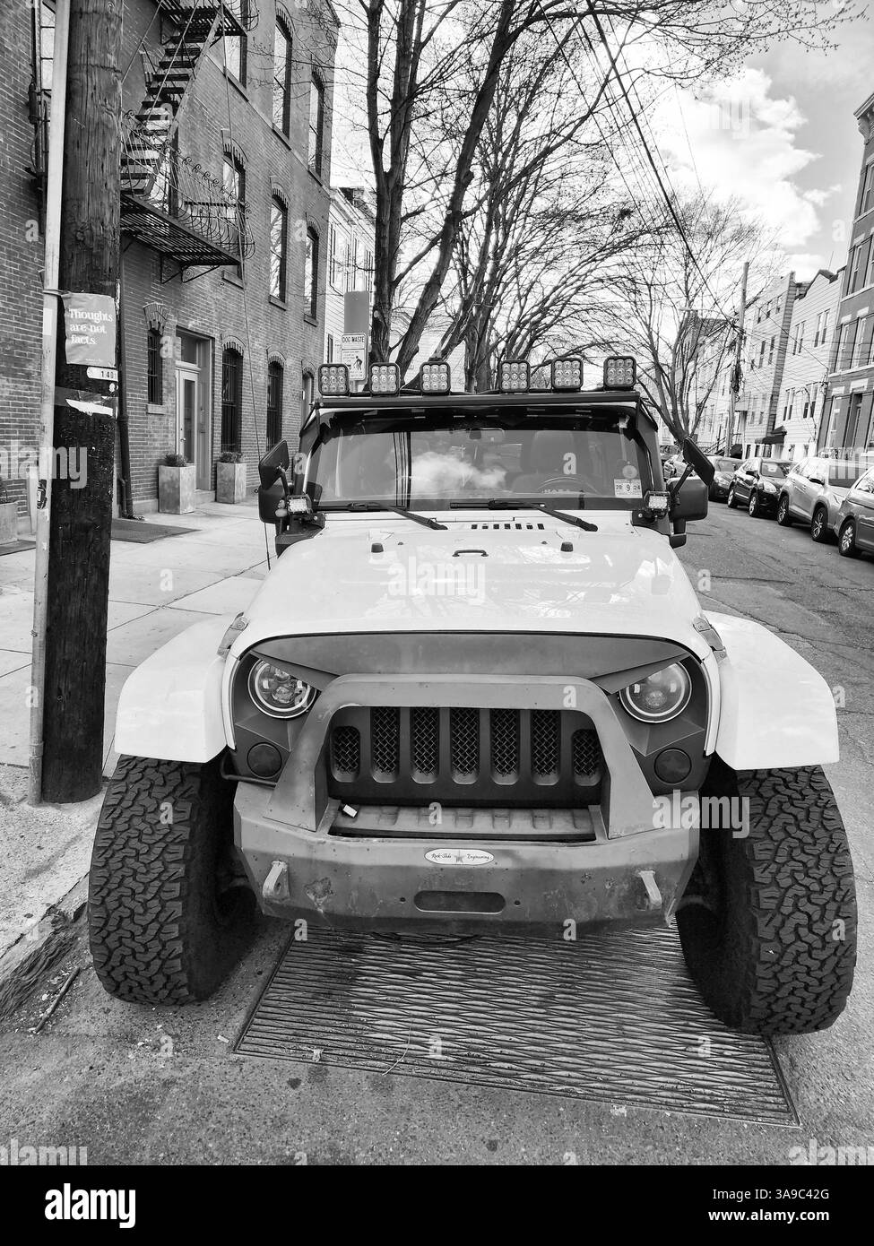 New York City, USA - March 18, 2024: Jeep Wrangler JK luxury sportscar ...